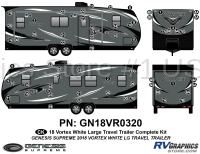 65 Piece 2018 Vortex Travel Trailer Neutral Complete Graphics Kit