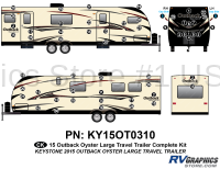 58 Piece 2015 Outback Travel Trailer Off White Sidewalls Complete ...
