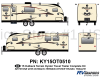 37 Piece 2015 Outback Terrain Travel Trailer Off-White Sidewalls ...