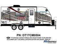 12 Piece 2017 Small Coleman Lantern EditionTravel Trailer Curbside ...