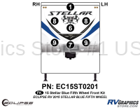2015 Gray on Gray Attitude Fifth Wheel Front Graphics Decal Kit - RV ...