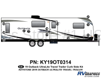 18 Piece 2019 Outback UltraLite Travel Trailer Curbside Graphics Kit