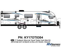 15 Piece 2017 Outback UltraLite Travel Trailer Curbside Graphics Kit
